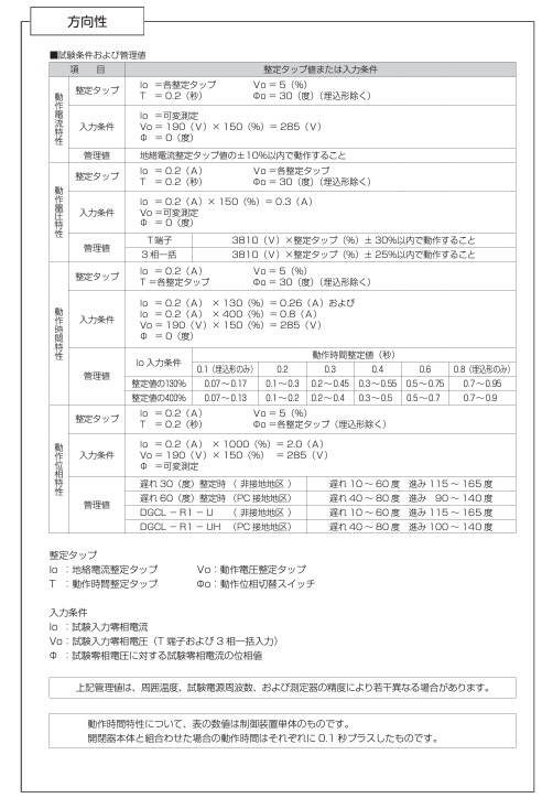 DGR試験機メーカーの試験時動作位相各まとめ | 名無し電気管理事務所
